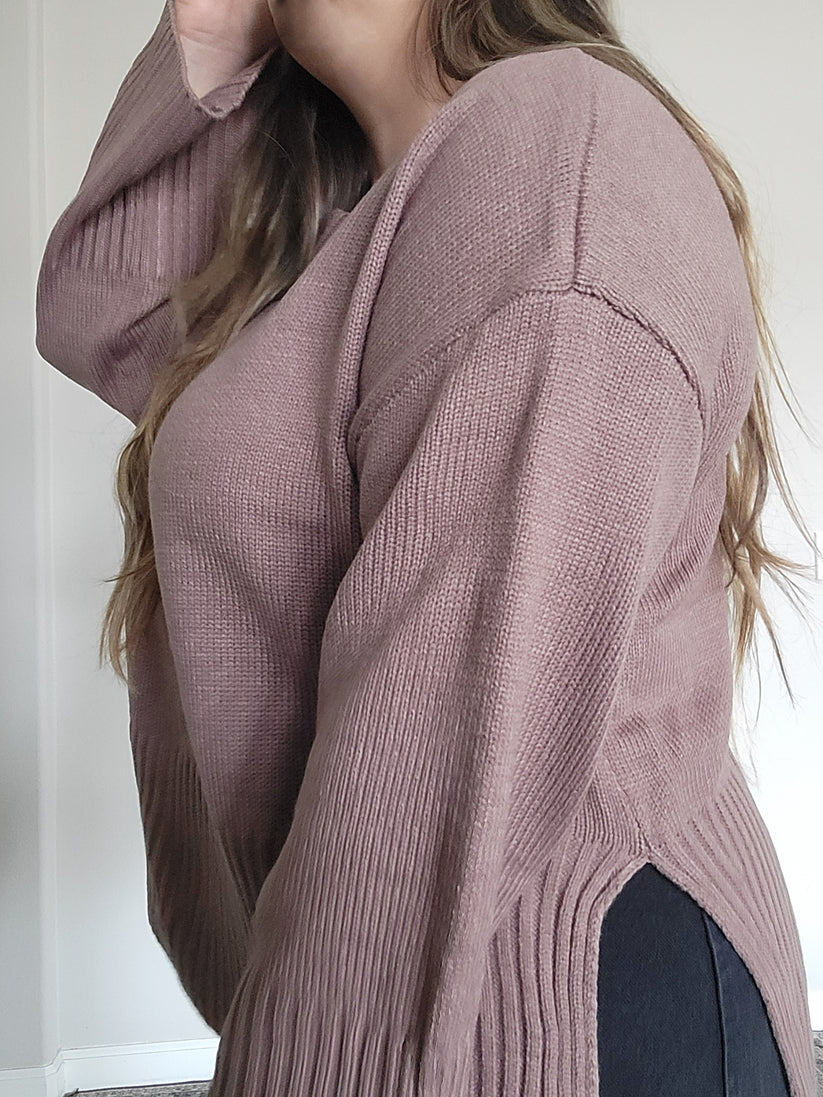 Wide Sleeve Side Slit Sweater - 5 COLORS – Mota Boutique