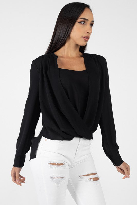 Black Woven Blouse – Mota Boutique