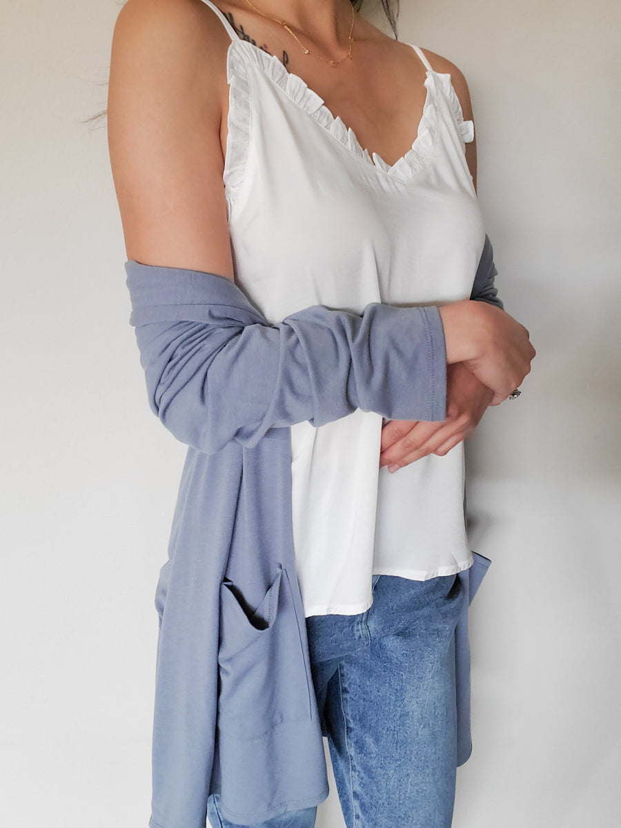 Soft Cardigan in Blue – Mota Boutique