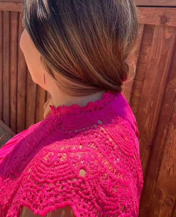 Dream In Color Crochet Detail Blouse – Mota Boutique