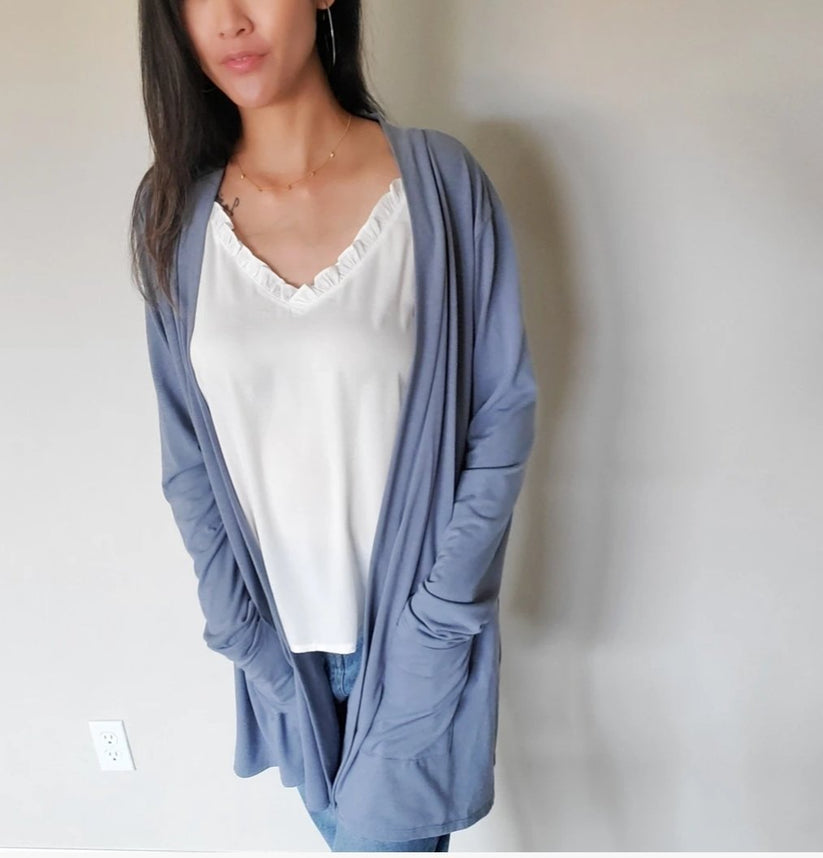 Soft Cardigan in Blue – Mota Boutique